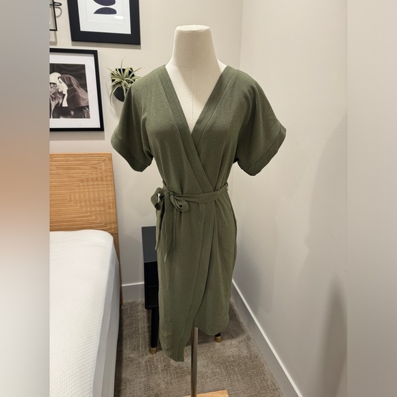 ASOS | Dresses | Nwt Asos Green Wrap Dress With Waist Tie Size 4 | Poshmark